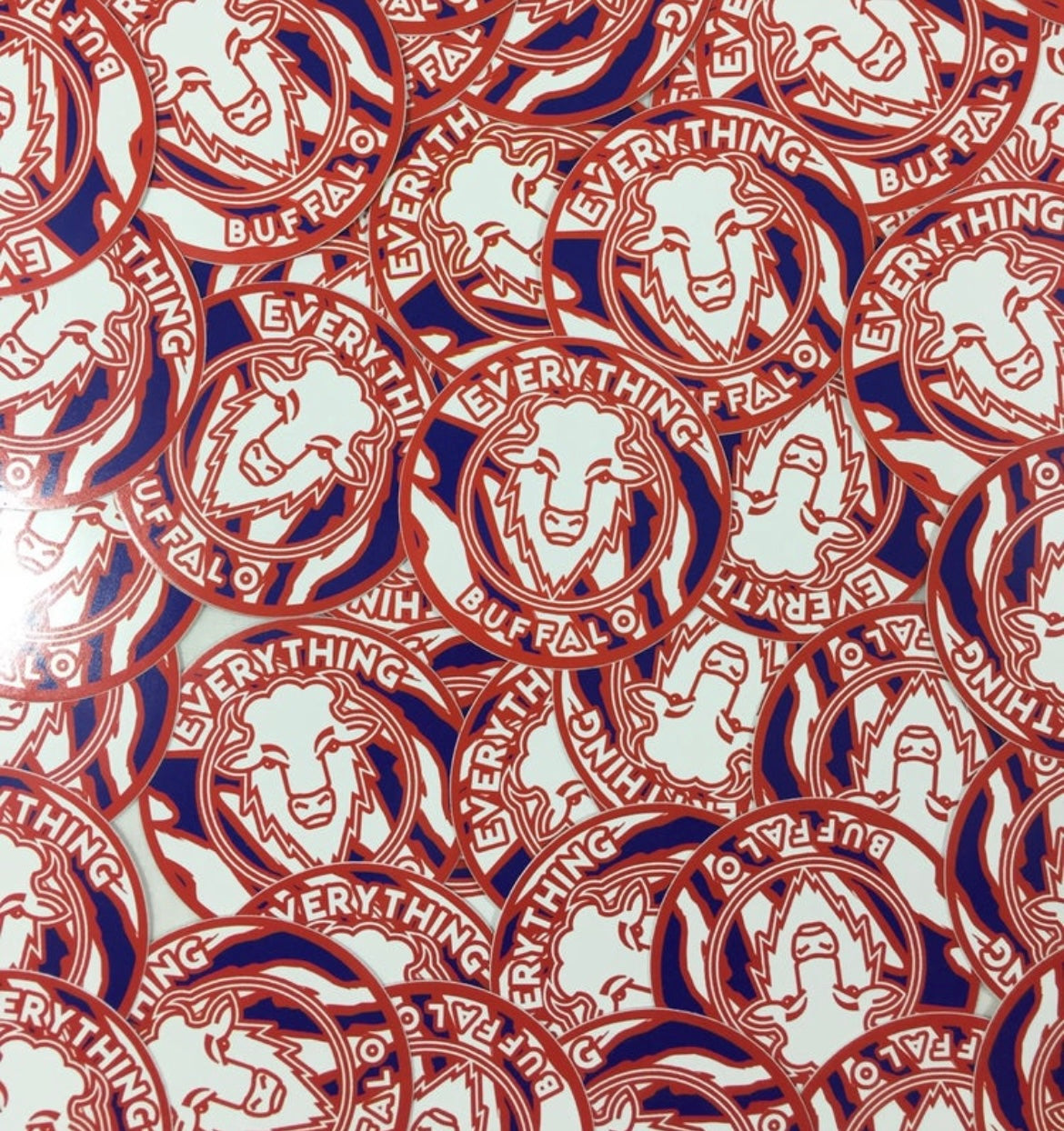 Red White & Blue Sticker – Everything Buffalo